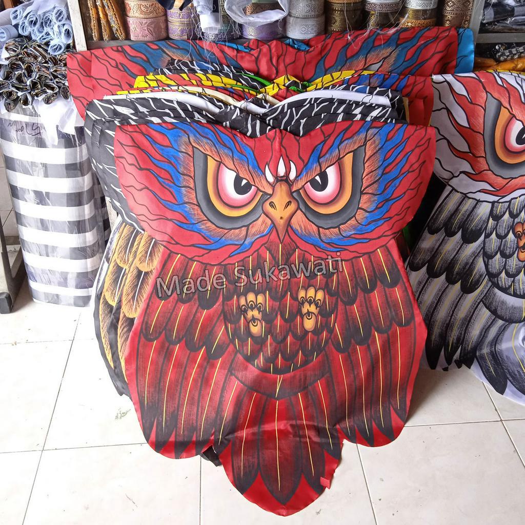 Jual Layangan Celepuk burung hantu lukis knock down 100cm layang layang ...