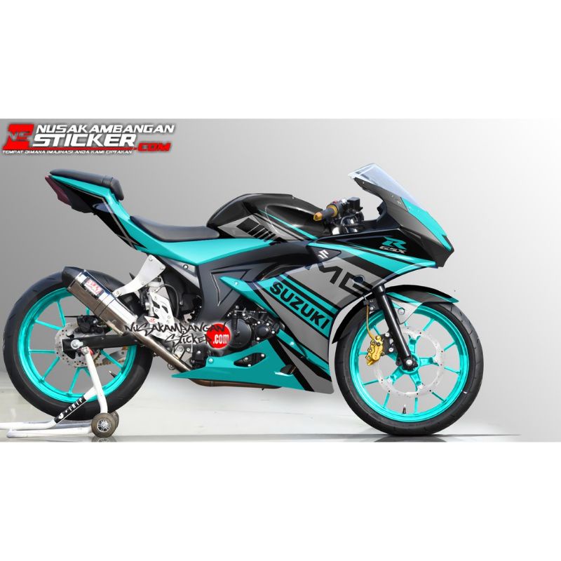Jual Decal Stiker Motor Suzuki GSX 150 R Full Body Livery Biru Toska ...