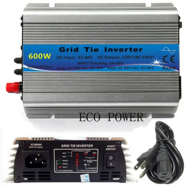Jual Grid Tie Inverter 600 Watt GTI 600W Pure Sine Wave On Grid sistim ...