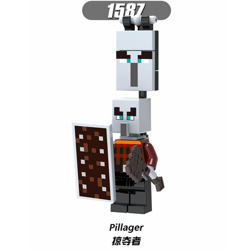 Jual Lego Pillager Minifigure Minecraft Mine Craft Steve Golem Bricks ...