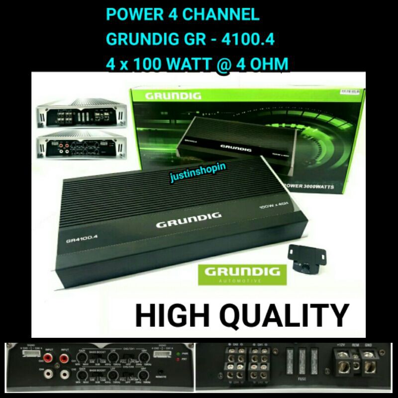 Jual POWER 4 CHANNEL GRUNDIG GR-4100.4 CLASS AB. | Shopee Indonesia