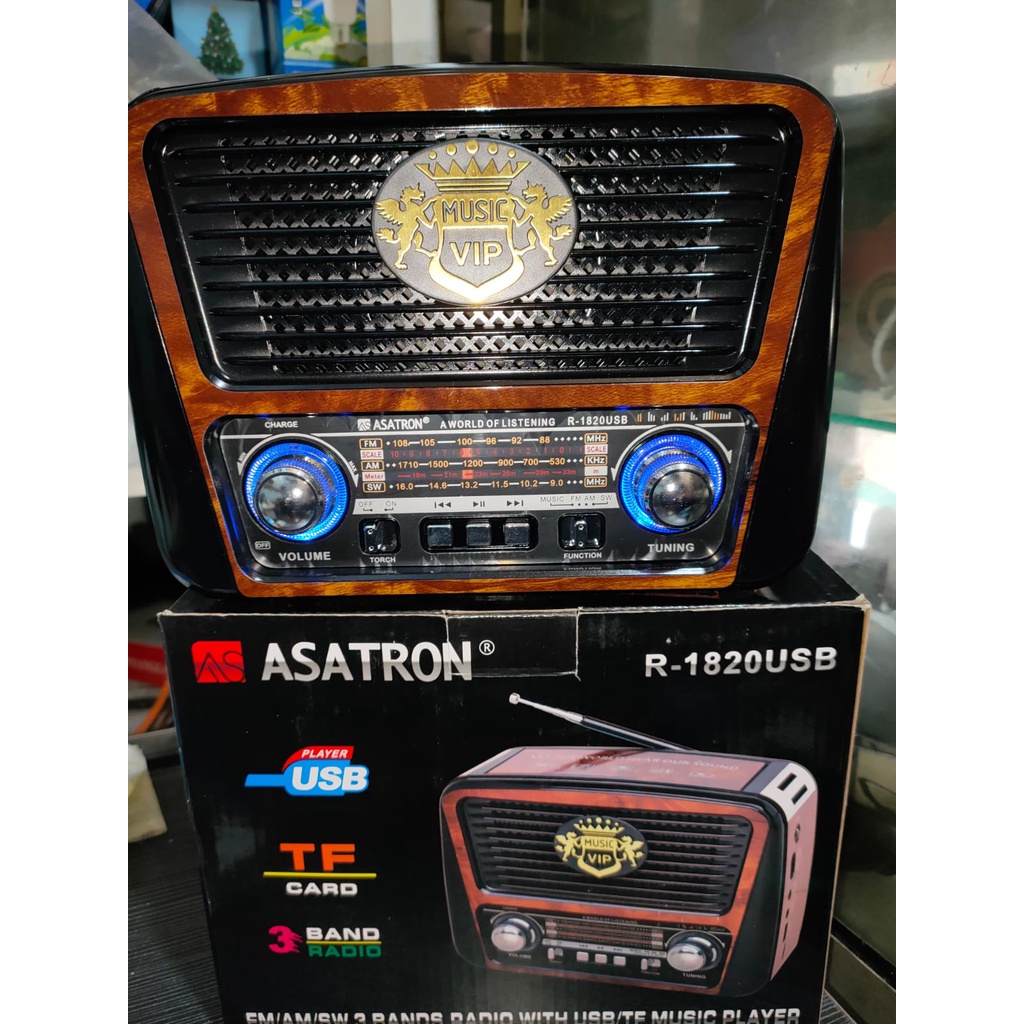 Jual ASATRON R-1820 USB RADIO PORTABLE 3 BAND FM/SW/AW | Shopee Indonesia