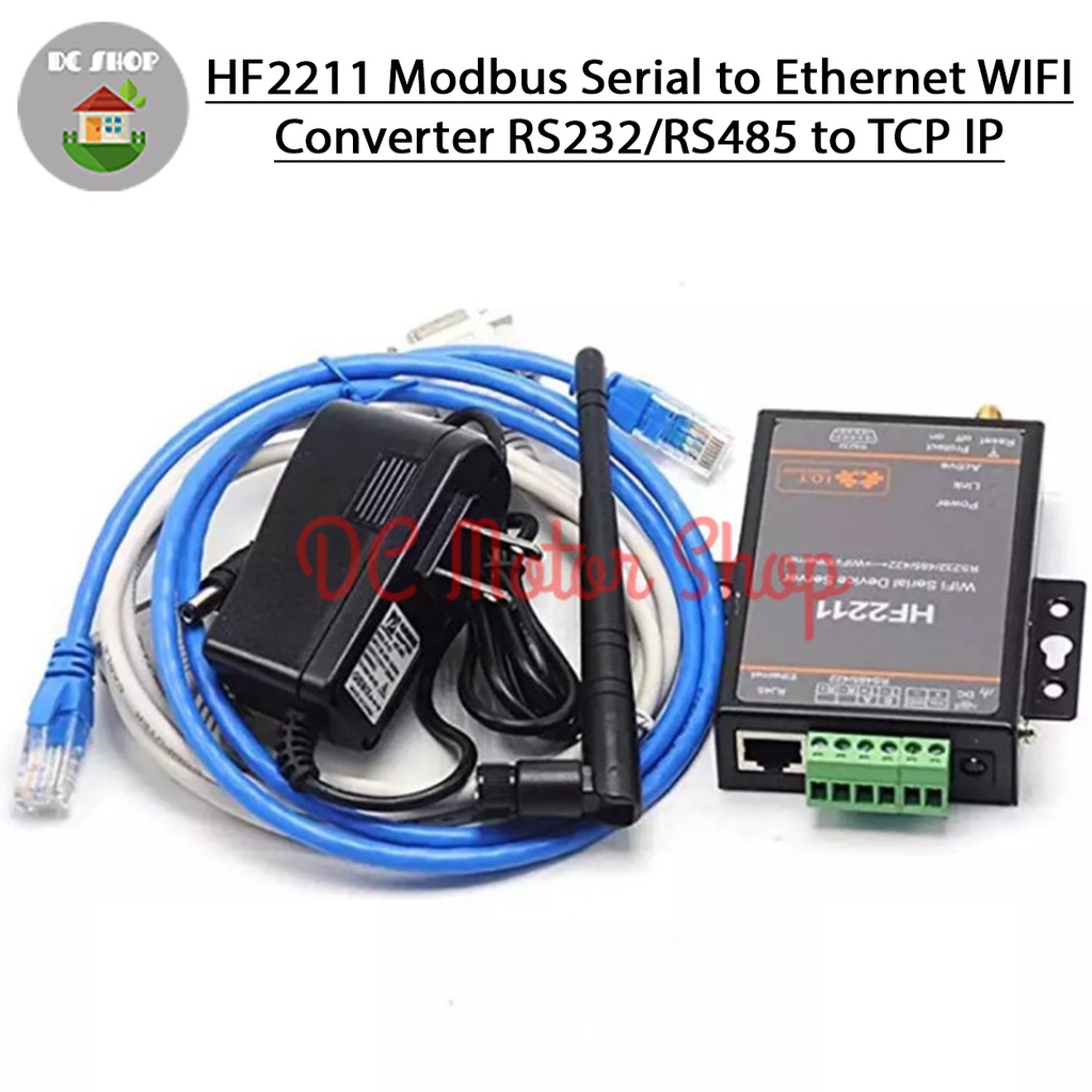 Jual HF2211 Modbus Serial to Ethernet WIFI Converter RS232/RS485 to TCP IP | Shopee Indonesia
