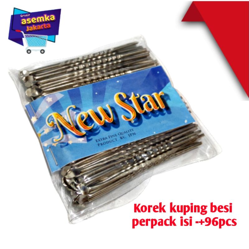 Jual Korek kuping Besi Kemasan Lebih Banyak 96pcs Grosir | Shopee Indonesia