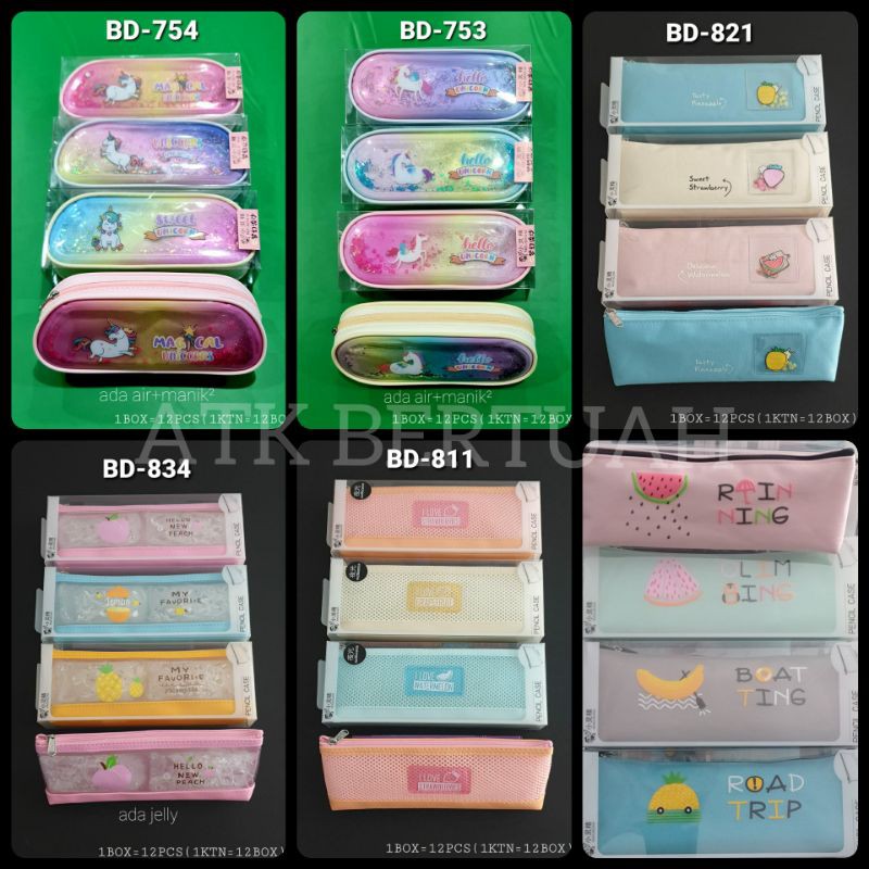 Jual TEMPAT DOMPET PENSIL KAIN PLASTIK MOTIF UNICORN JARING BUAH JELLY ...