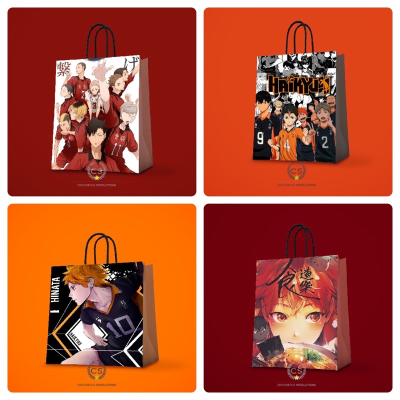 Jual paperbag Haikyuu tobio kageyama hinata shoyo nekoma Anime merch ...