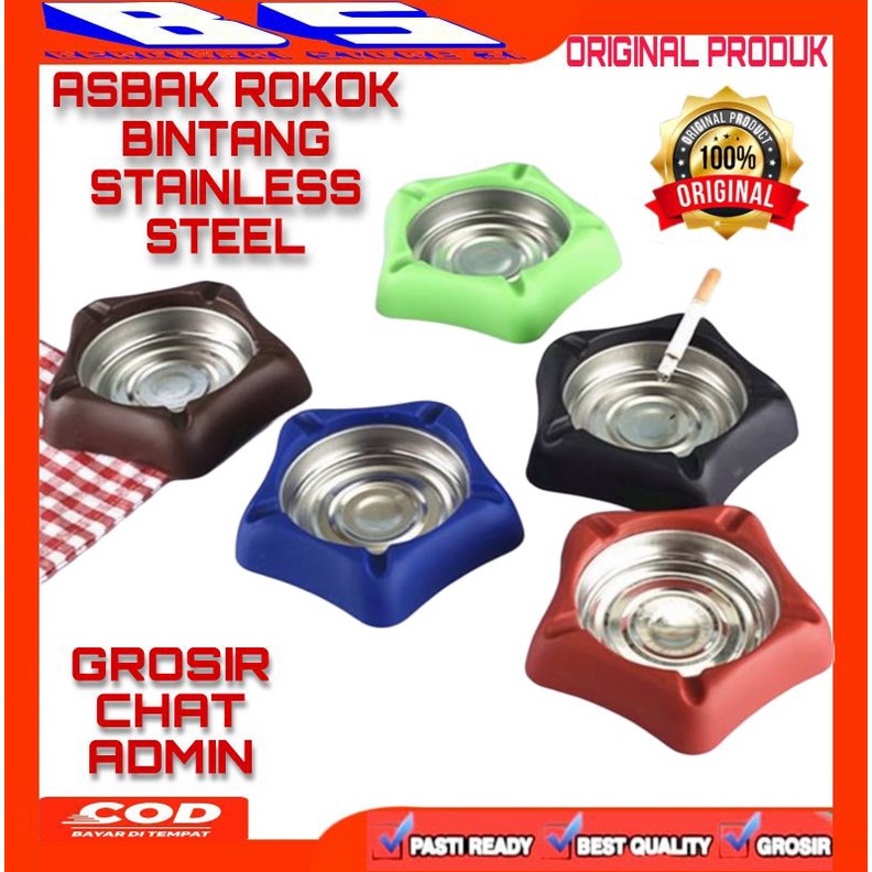 Jual [BS] ASBAK ROKOK BINTANG WARNA STAINLESS STEEL TAHAN LAMA KUAT ...