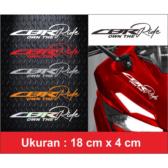 Jual Cutting Stiker Sticker Lis Motor CBR ON THE RIDE/Stiker Sayap CBR ...