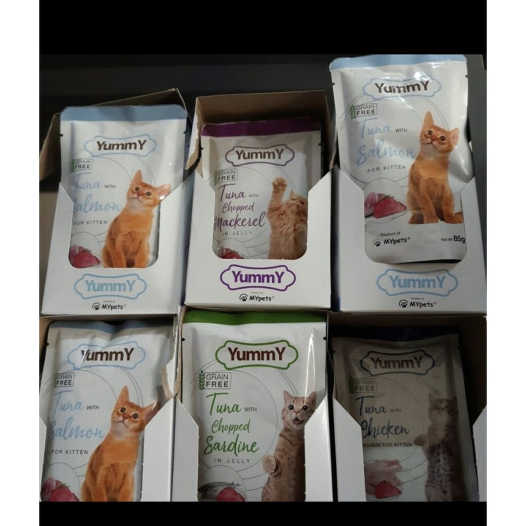 Jual Yummy sachet / pouch 85 gr cat food | Shopee Indonesia
