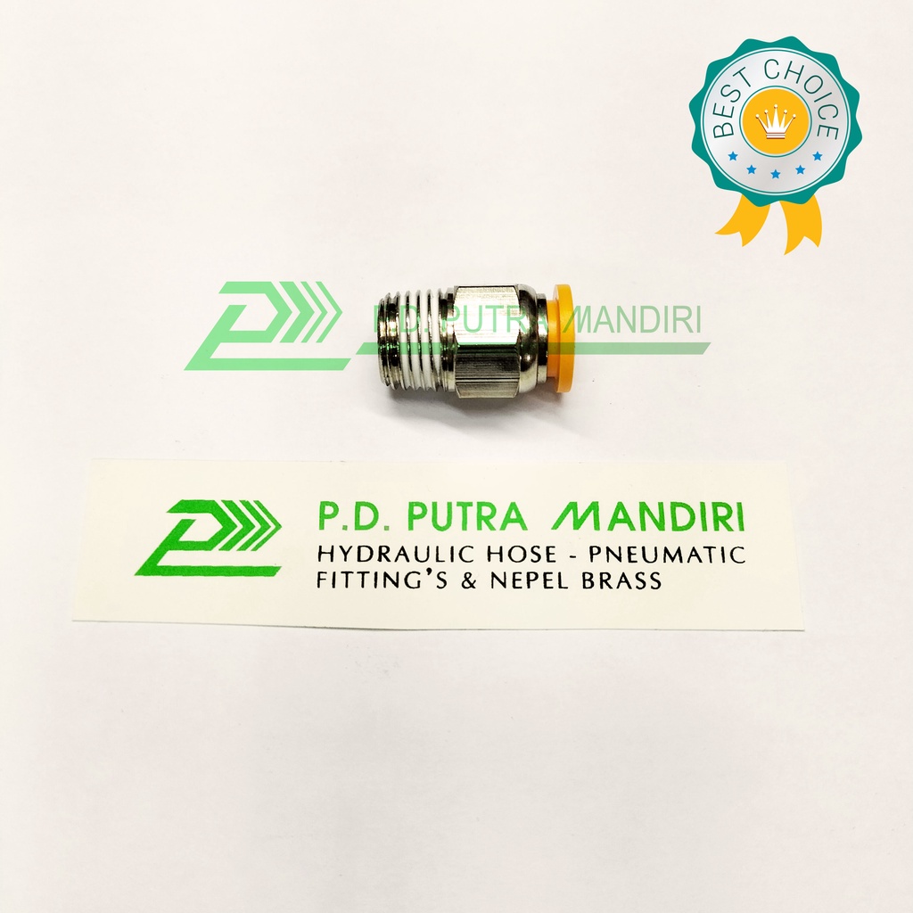 Jual PC 16 - 03 Fitting Pneumatic Selang 16mm x Drat M3/8 | Shopee ...