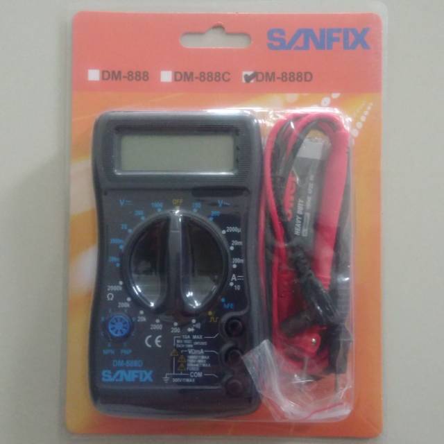 Jual DIGITAL MULTITESTER SANFIX DM-888D WITH BUZZER AVOMETER DM - 888D ...