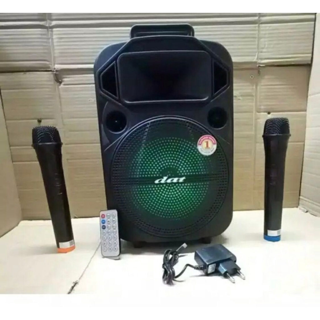 Jual DAT DT 815AS bonus 2 Mic Wireless Speaker Bluethoot Karaoke ...