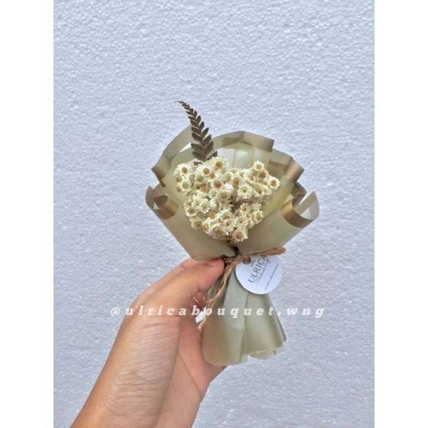 Jual BUKET BUNGA EDELWEIS ESTETIK BOUQUET BUNGA KERING KECIL MINI ...