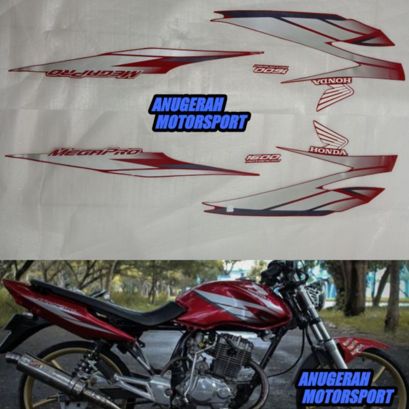 Jual striping / sticker body honda megapro primus 2007 2008 merah ...