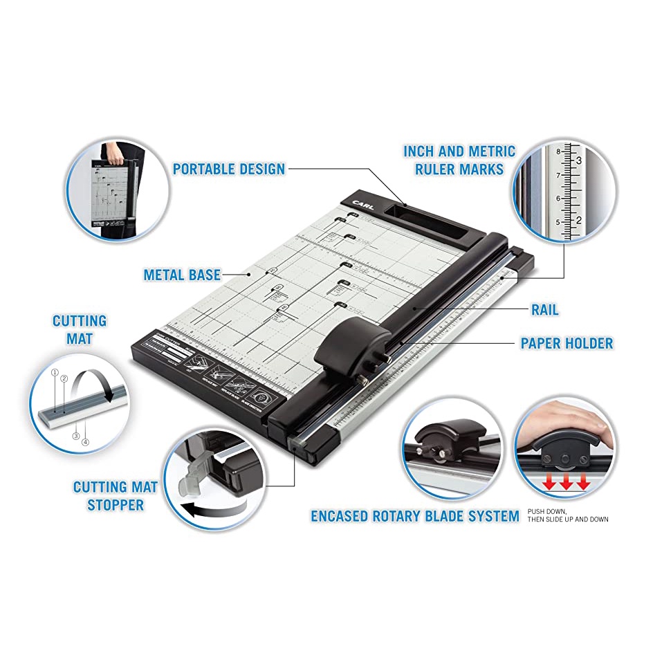 Jual Carl disk cutter rotary paper trimmer pemotong kertas DC 200N ...