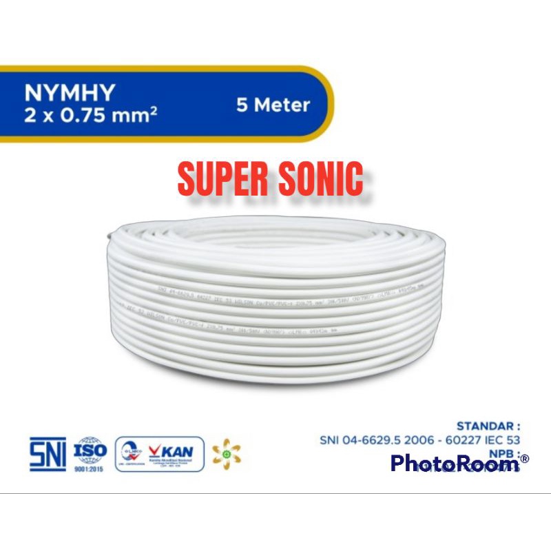 Jual Kabel Listrik 2x0,75 SUPERSONIC SNI LMK STANDAR PLN TEMBAGA Per ...