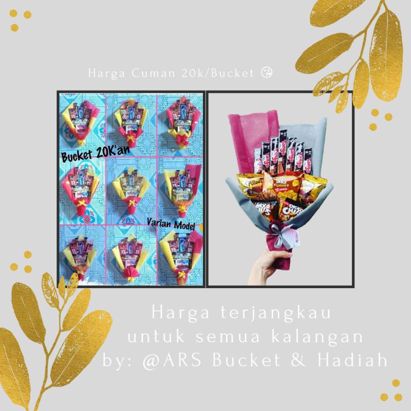 Jual BUCKET MAKANAN/BOUQUET SNACK/HADIAH ULANG TAHUN/HADIAH WISUDA ...
