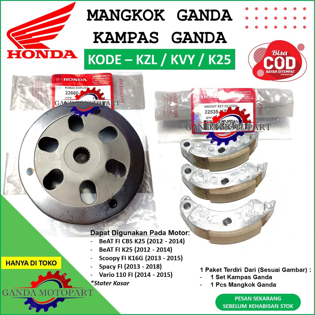 Jual COMBO MANGKOK GANDA KAMPAS GANDA BEAT FI SCOOPY FI VARIO 110 FI ...