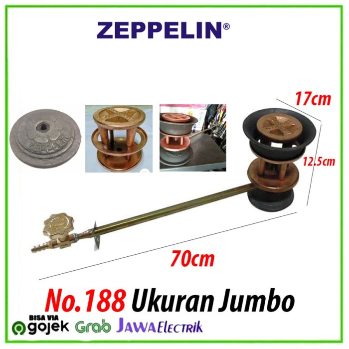 Jual zeppelin jumbo 188 kompor semawar gas Kualitas premium | Shopee ...