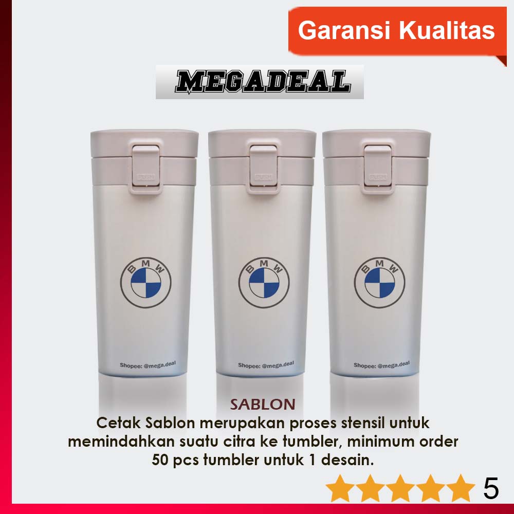 Jual Tumbler Custom Grafir Silver, Grafir Gold, sablon, cetak warna ...