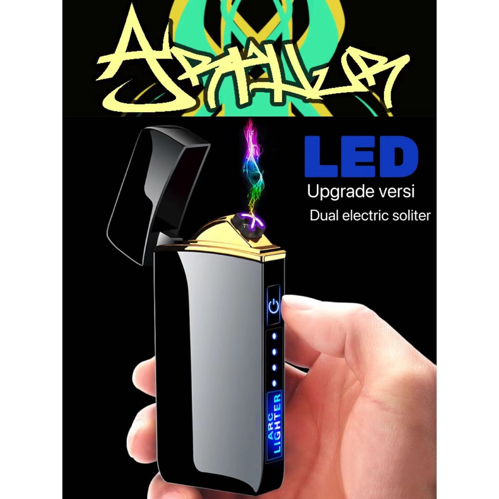 Jual Korek Api unik elektrik kecil fingerprint touch sensor led screen ...