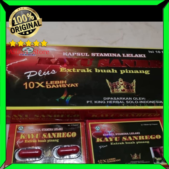 Jual KAPSUL KAYU SANREGO ASLI 1BOX 10 BLISTER obat kuat stamina pria laki laki jantan perkasa ...