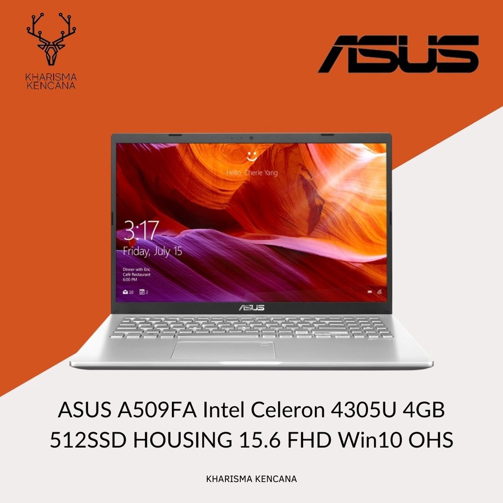 Jual ASUS A509FA Intel Celeron 4305U 4GB 512SSD HOUSING 15.6 FHD Win10 ...