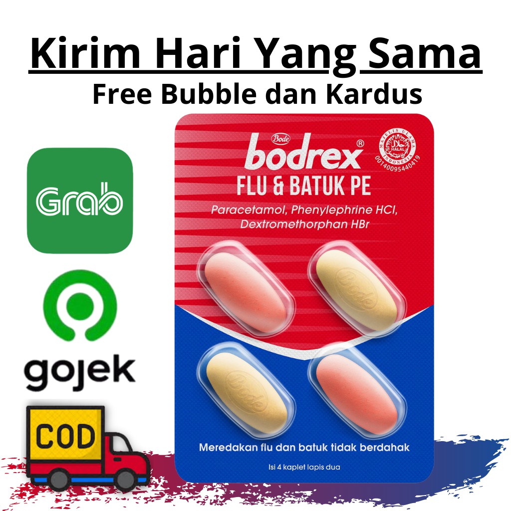 Jual Bodrex Flu Batuk PE Obat Flu dan Batuk Dewasa Strip 4 Tablet Toko ...