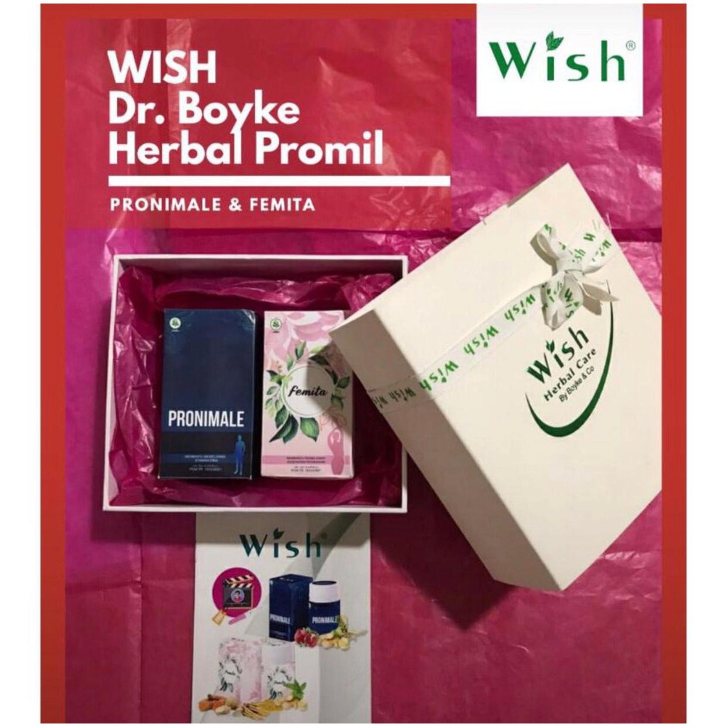Jual Wish Paket Promil Femita dan Pronimale Dr Boyke isi Perbotol 30 Kapsul | Shopee Indonesia