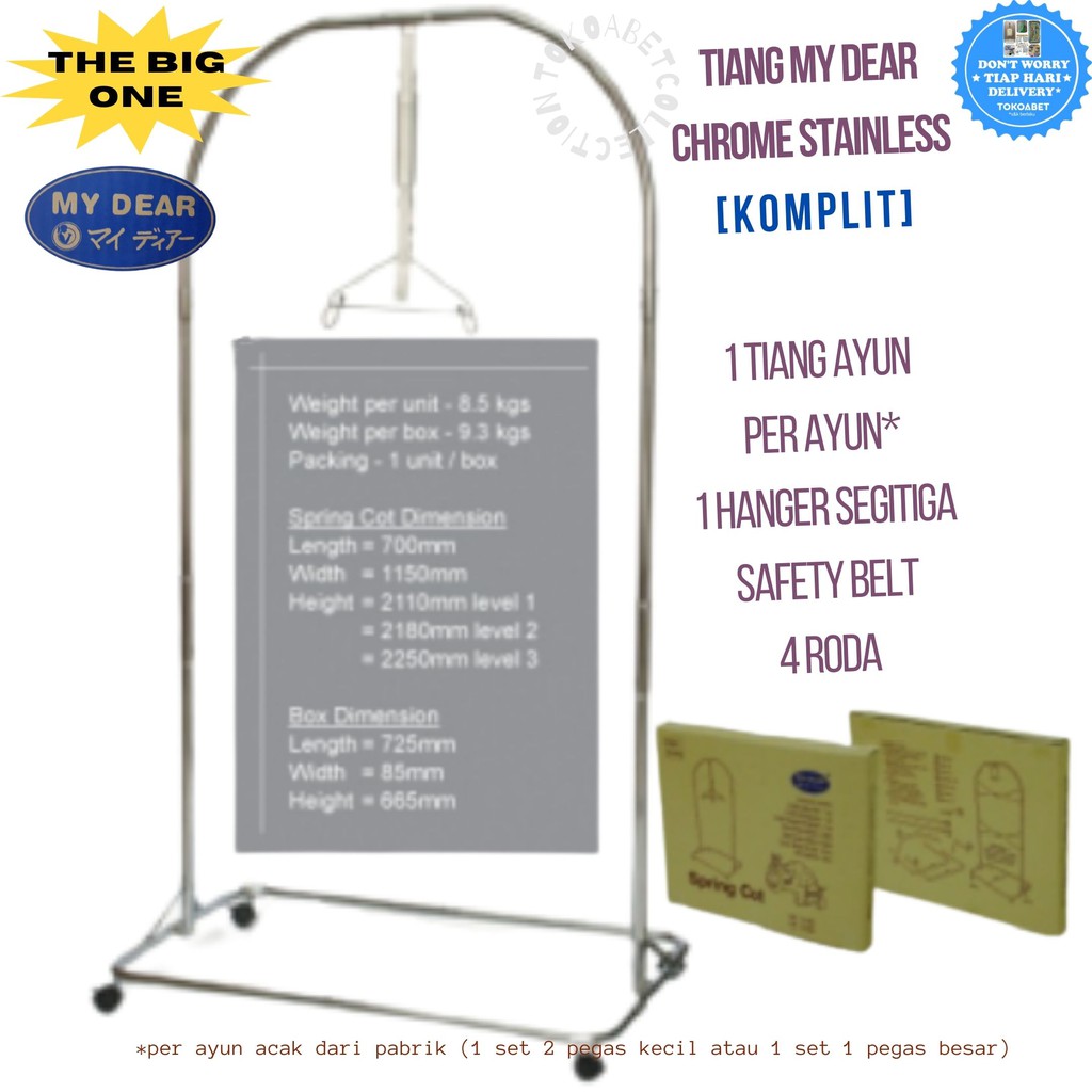 Jual My Dear spring cot baby BIG One ayunan bayi stainless my dear ...