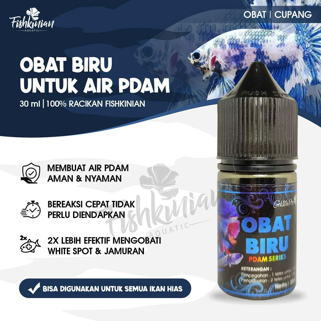 Jual Fishkinian | Obat Biru Pdam Series Cupang - 30 Ml | Shopee Indonesia