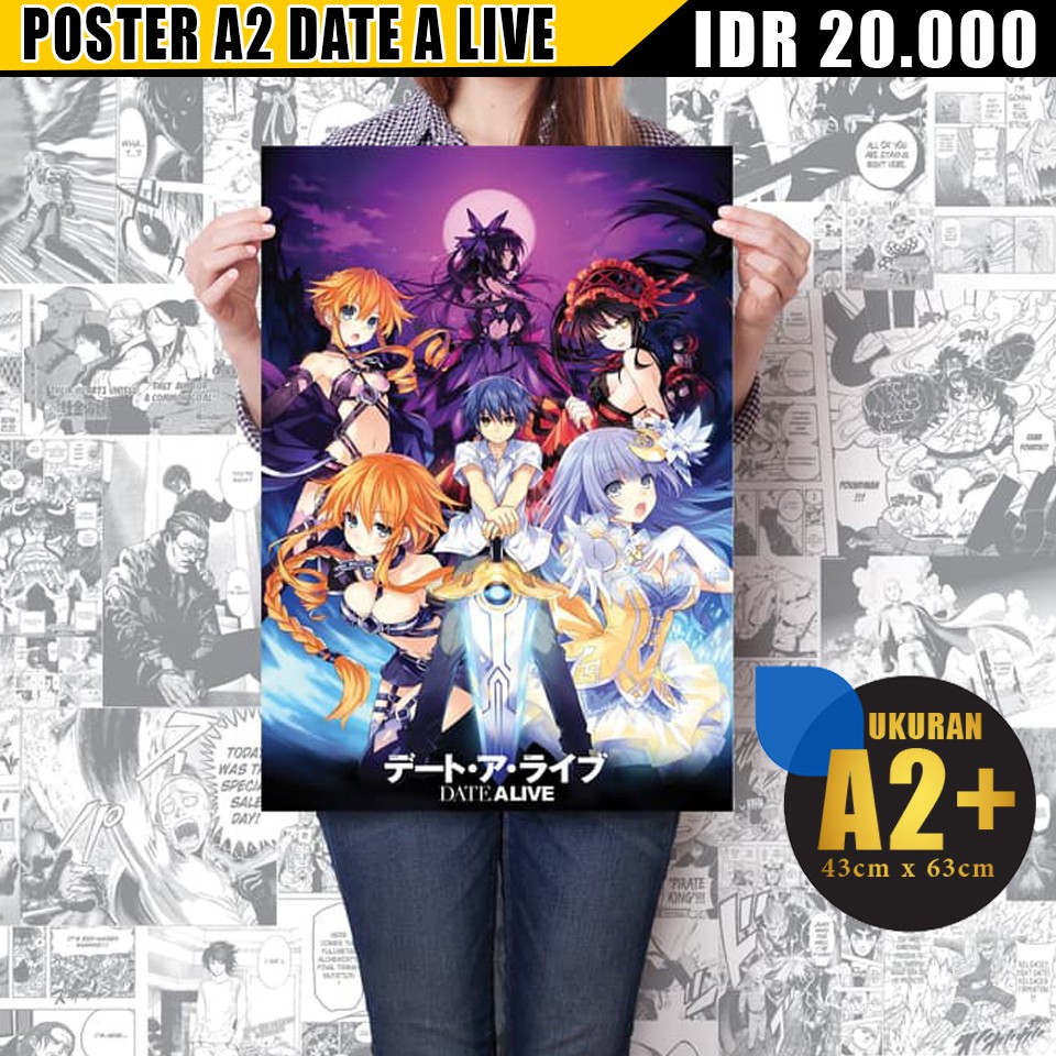 Jual POSTER ANIME DATE A LIVE JUMBO UKURAN A2+ FULL HD PICTURE READY ...