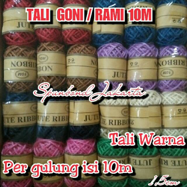Jual Tali goni warna / tali rami / Tali jerami / Hemp rope isi 10m ...