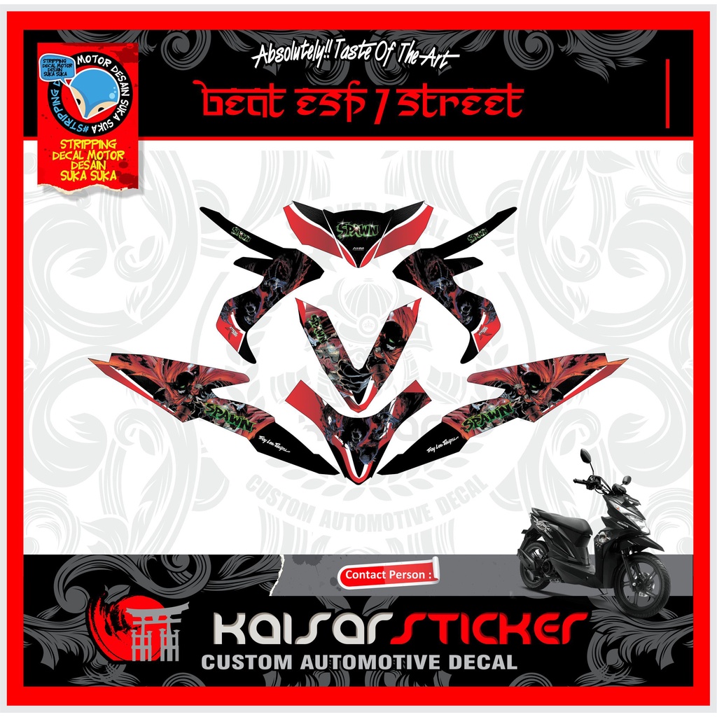 Jual Sticker Decal Stiker Beat Esp - Street Tahun 2019 Full Body Spawn | Shopee Indonesia