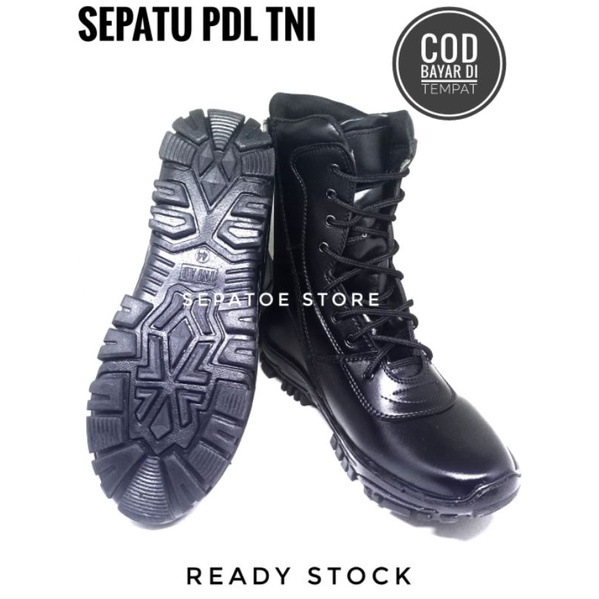 Jual SEPATU PDL TNI HITAM DOFF SEPATU PDL TNI POLRI SATPAM SECURITY ...