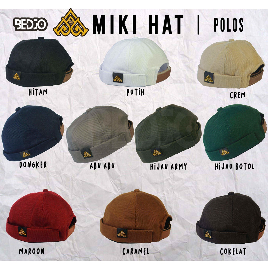 Jual TOPI PECI MIKI HAT POLOS/peci uas/songkok kekinian/peci gaul ...