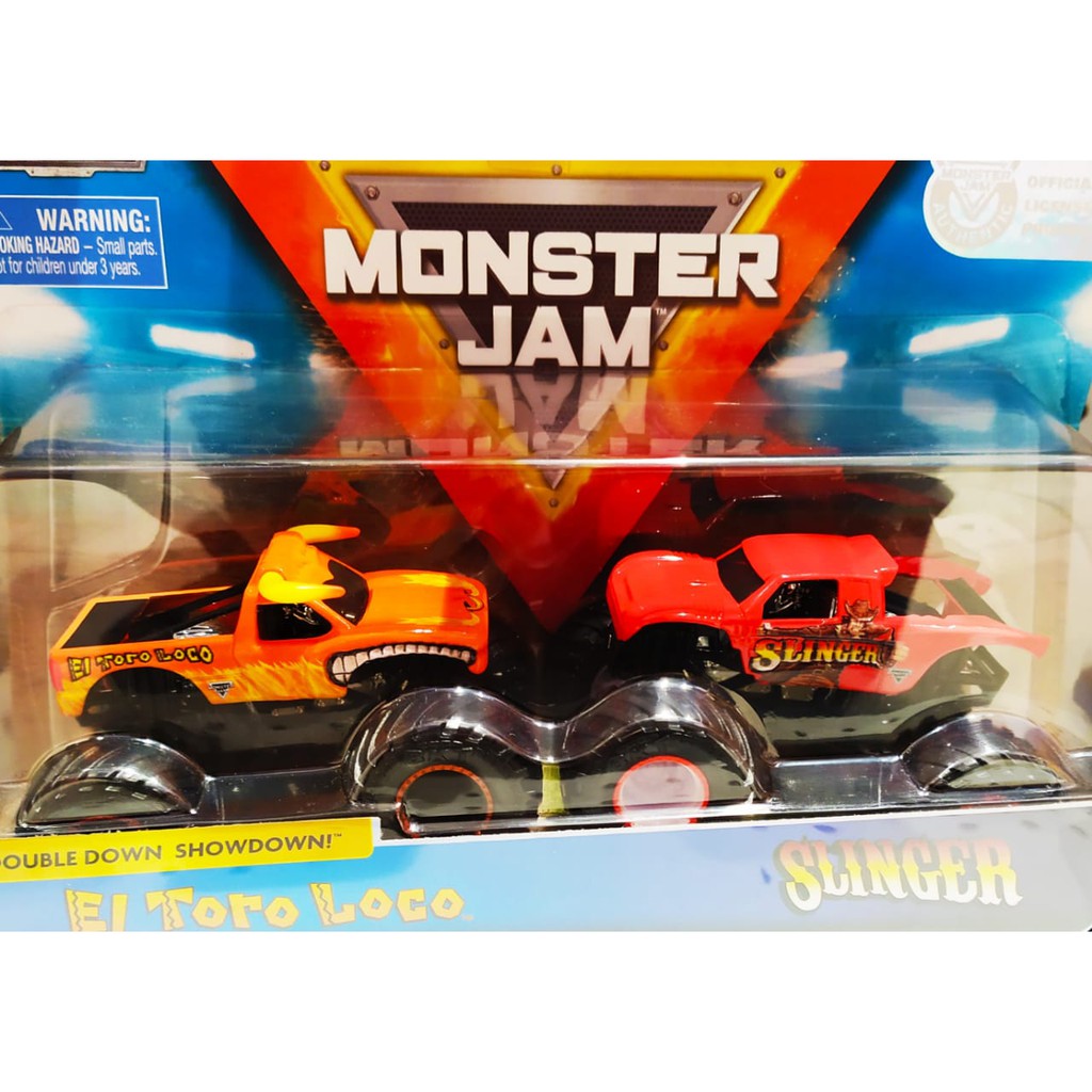 Jual Hot Wheels Monster Jam Double El Toro Loco vs Slinger | Shopee ...