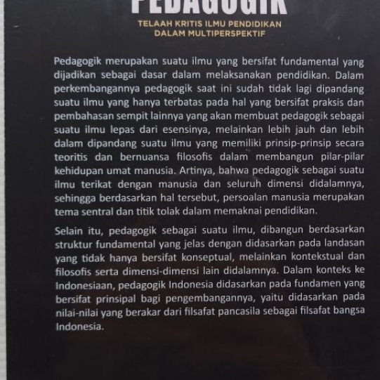 Jual BUKU ORIGINAL BUKU PEDAGOGIK YUSUF TRI HERLAMBANG BUMI AKSARA ...