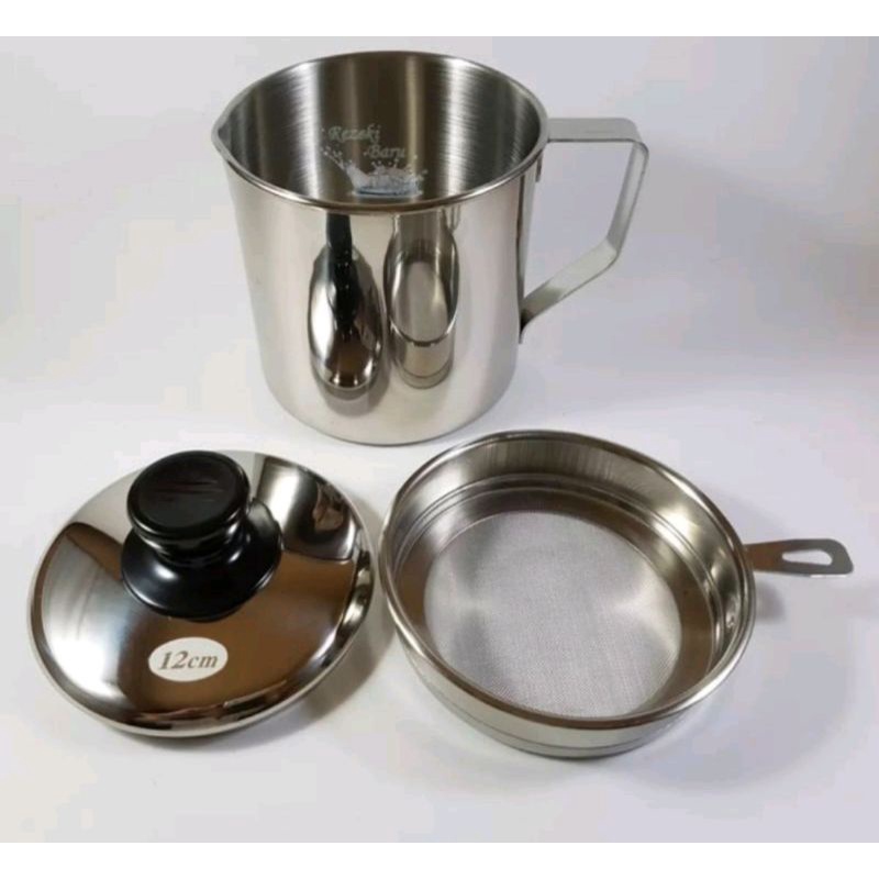 Jual oilpot tempat minyak bekas goreng stainles | Shopee Indonesia