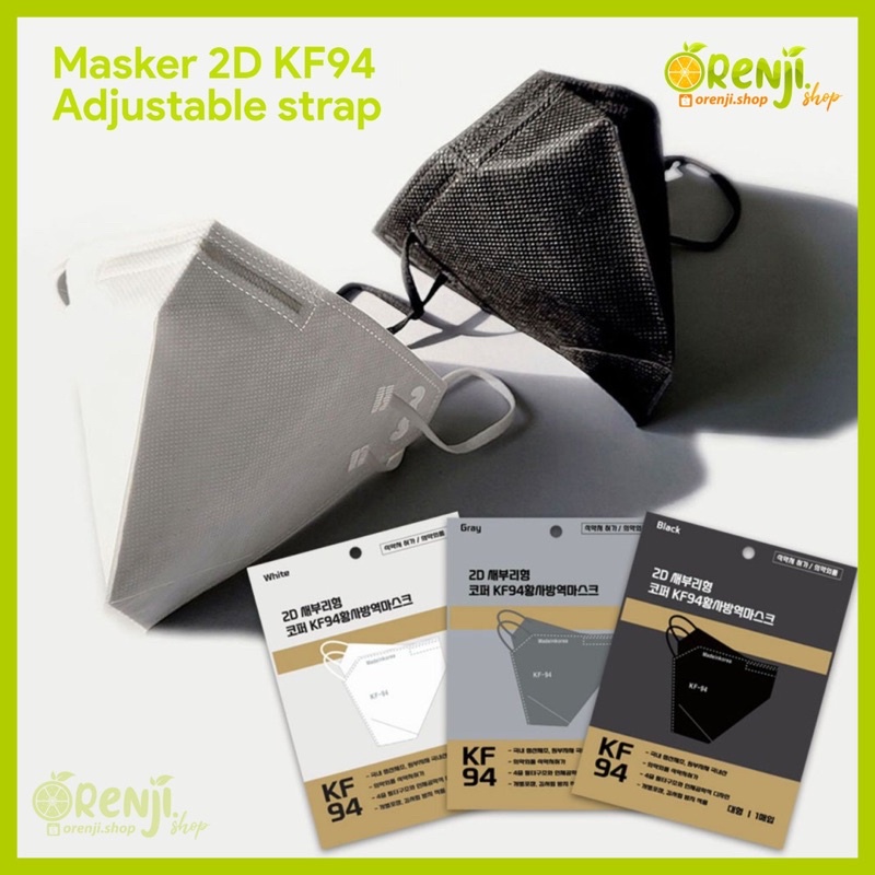 Jual (1 pcs) Adjustable mask masker KF94 model 2D | Shopee Indonesia