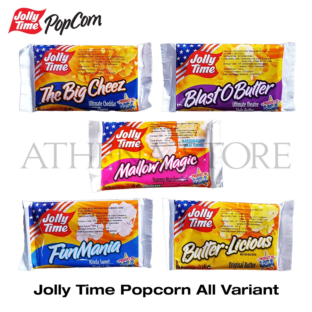 Jual Popcorn Jolly Time Original Product of USA All Variants | Shopee ...