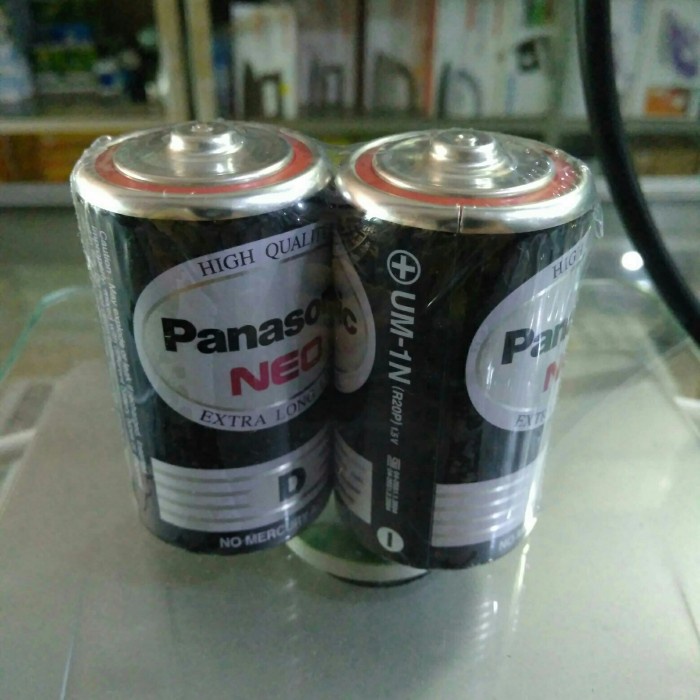 Jual Baterai battery Panasonic Neo hitam besar ukuran size D UM-1 2 pcs ...