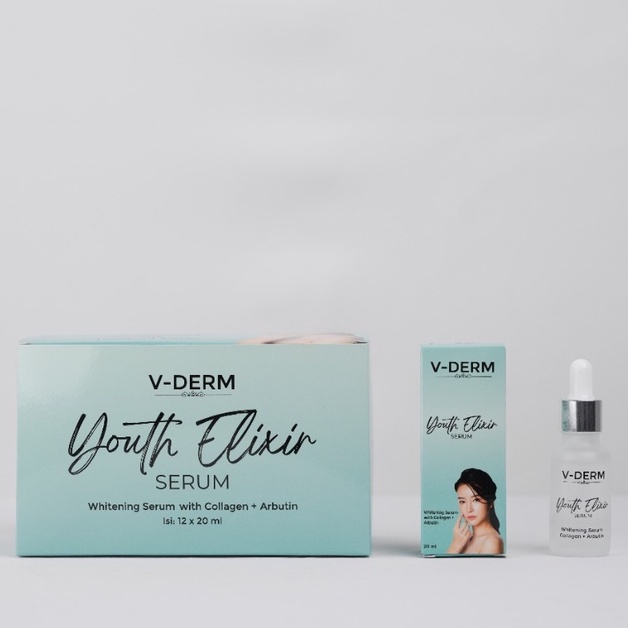 Jual Paket Reseller V-DERM Youth Elixir Whitening Serum with Collagen ...
