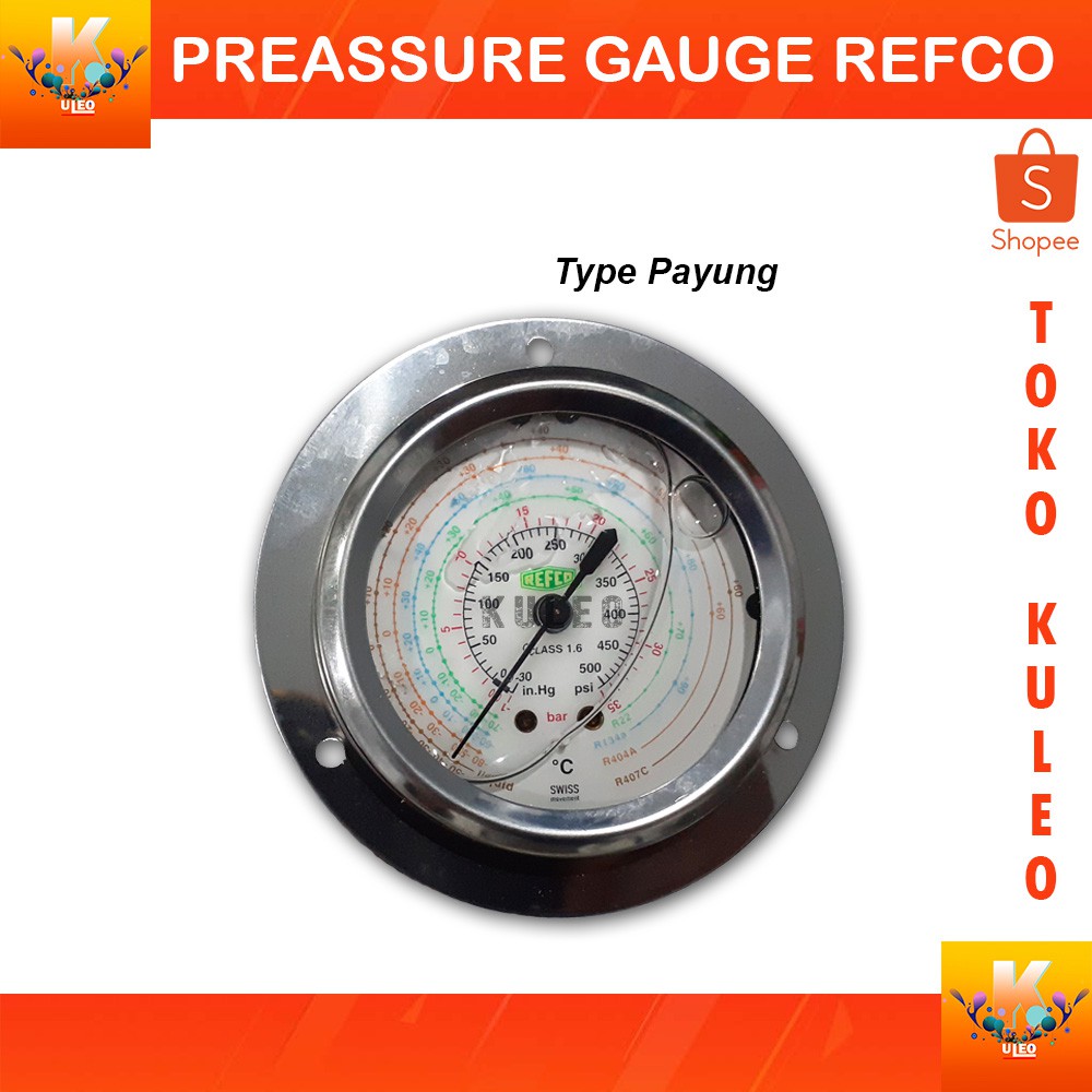 Jual Pressure Gauge Refco with Oil / Meteran Refco High Pressure MR-305-DS | Shopee Indonesia