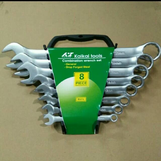 Jual Kunci Ring Pas Set 8 pcs Combination Wrench Kunci Pas Ring Set 8 pcs . Sedia Stang Mata ...