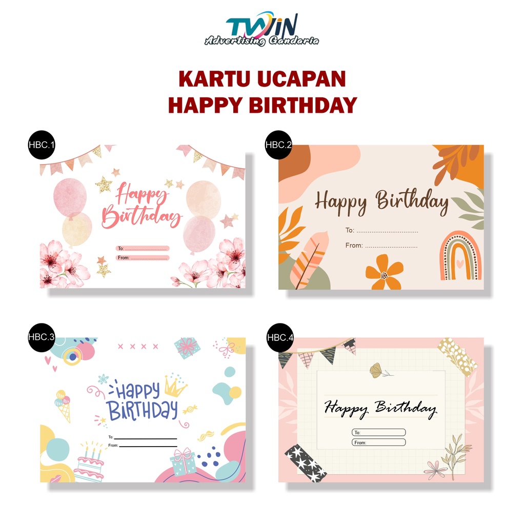 Jual KARTU UCAPAN SELAMAT ULANG TAHUN GREETING CARD HAPPY BIRTHDAY | Shopee Indonesia