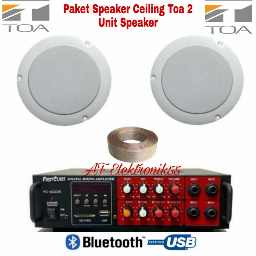 Jual Paket Speaker Ceiling Toa 2 Unit Speaker + Amplifier | Shopee Indonesia