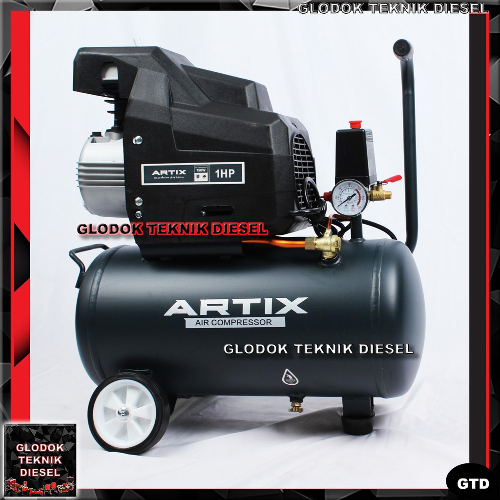 Jual Kompresor Angin Mini Air Compressor 1 HP 24 L liter KUALITAS ...