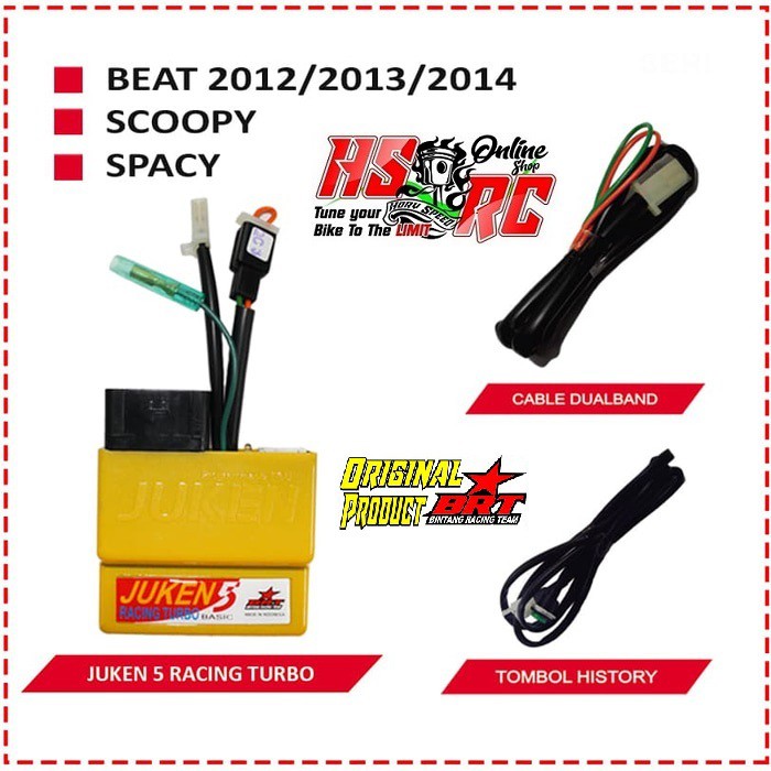Jual ECU Racing BRT JUKEN 5 Basic Racing Turbo BEAT Scoopy Spacy Fi ...