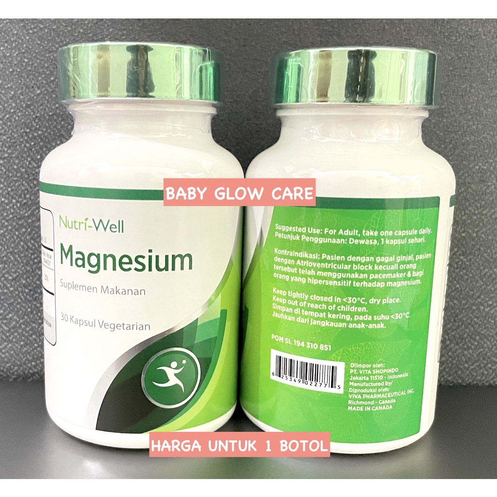 Jual NUTRI-WELL MAGNESIUM ISI 30 KAPSUL VEGETARIAN NUTRI-WELL | Shopee ...